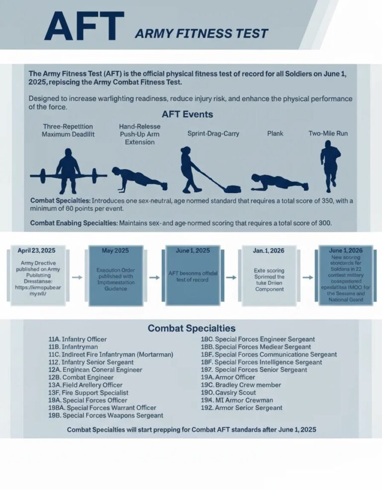AFT Standards: Complete Army Fitness Test Grading Scale & Requirements